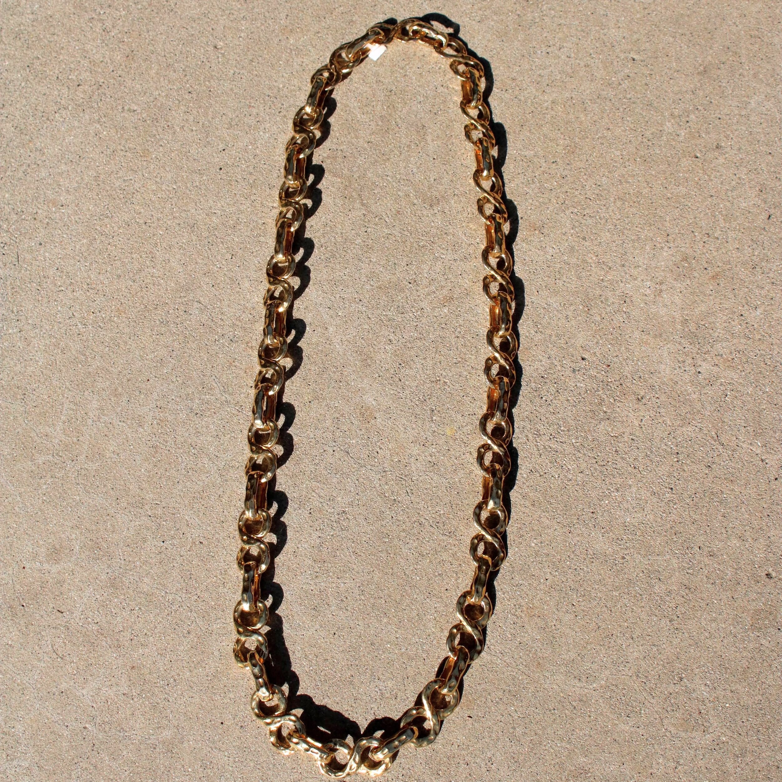 80s Link Necklace – Via Davia Vintage